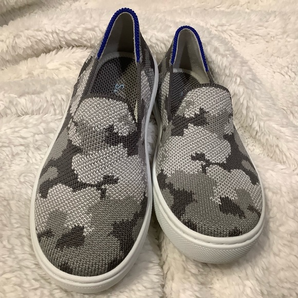 Rothy's | Shoes | Rothys Youth The Kids Sneaker Grey Camo Textile Slip ...